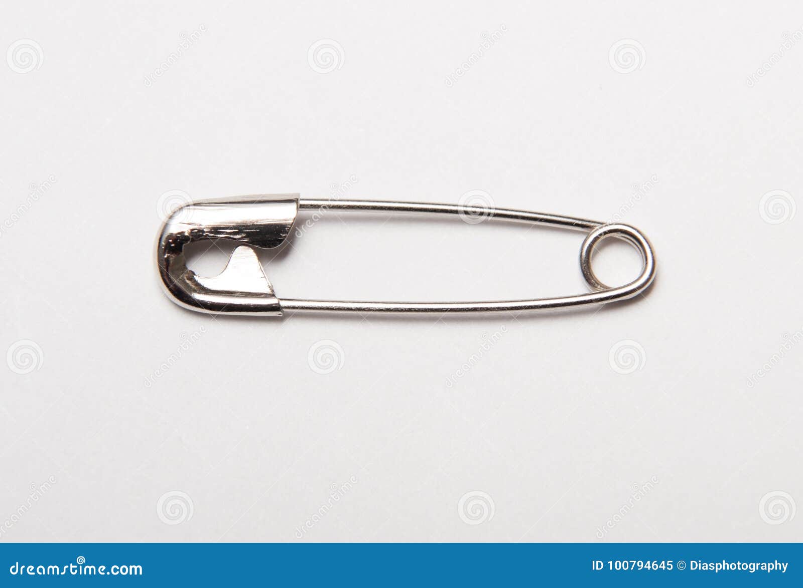 Safety Pin on a White Background Stock Image - Image of background ...