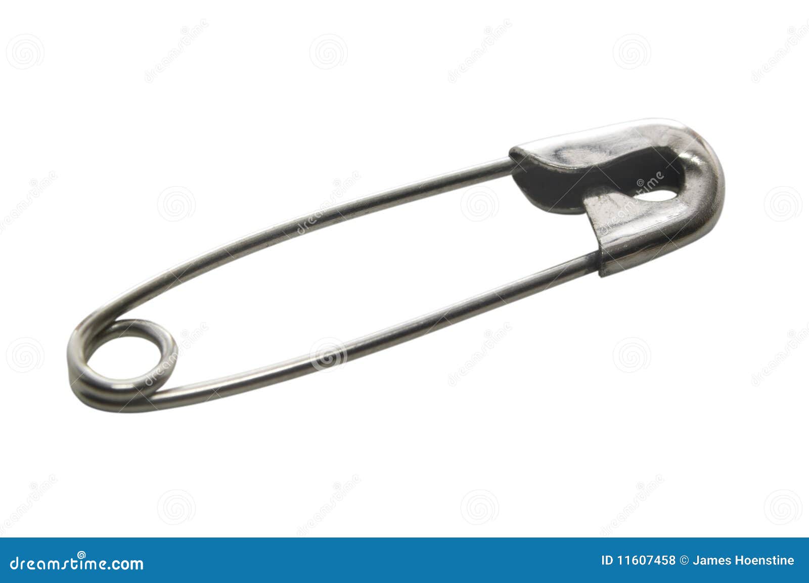 Safety Pin on White with Clipping Path Stock Photo - Image of safe ...