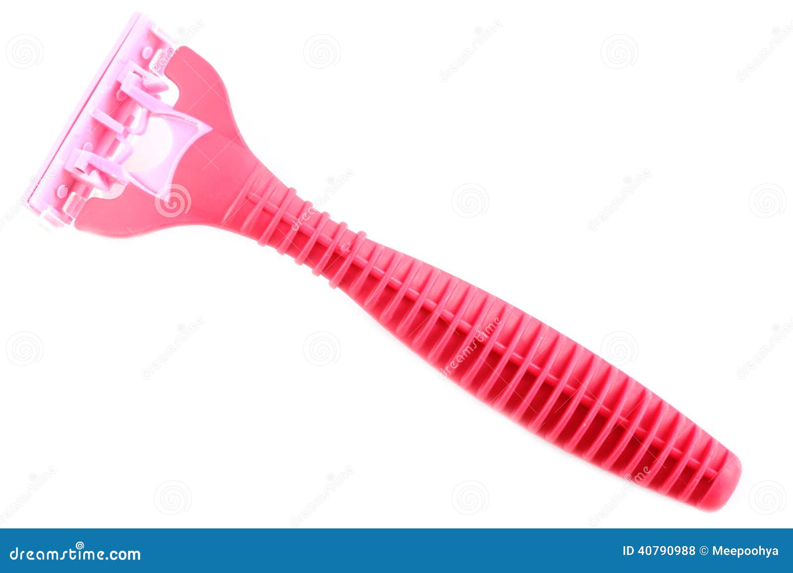 Safety Pink Plastic Razor Isolated on White. Stock Photo - Image of ...