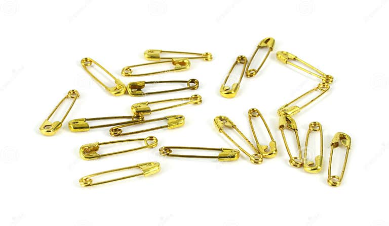 Safety pins stock image. Image of home, machined, metal - 14896681
