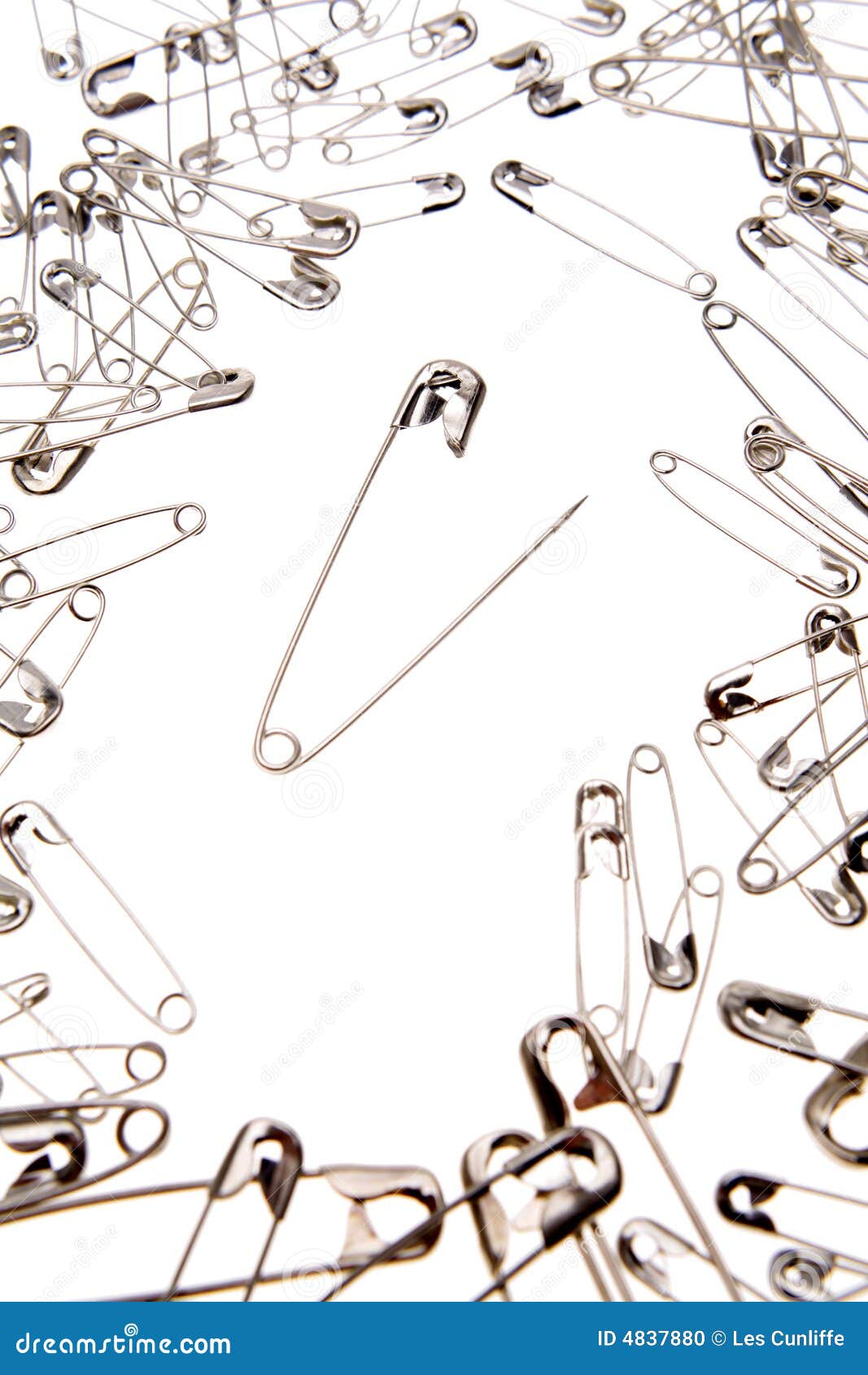 Safety pins stock photo. Image of silver, fasteners, objects - 4837880