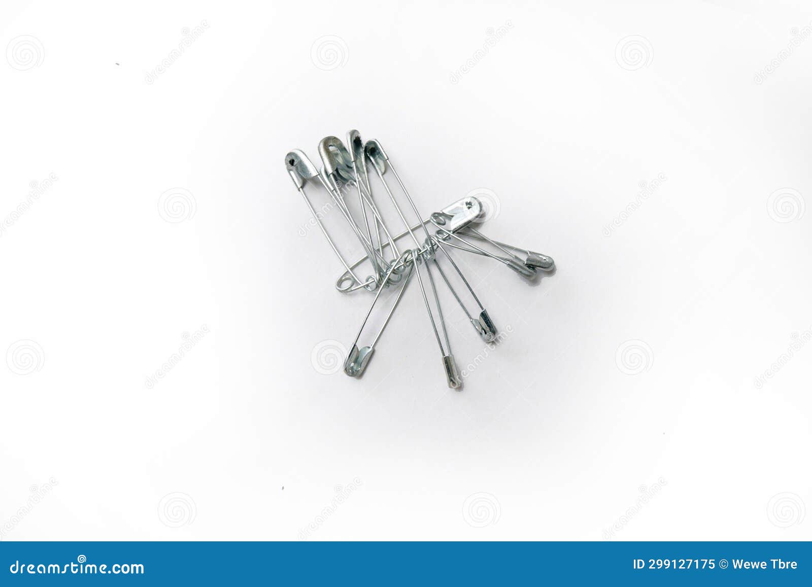 Safety Pins Isolated on a White Background Stock Image - Image of ...
