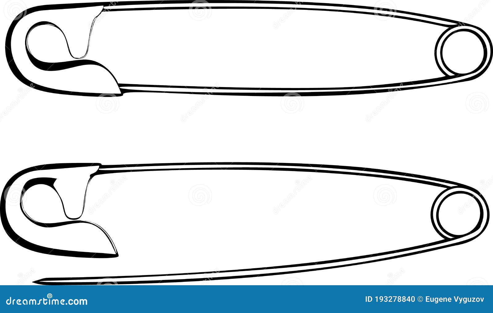 Diaper Pins Border Cartoon Vector | CartoonDealer.com #13712453