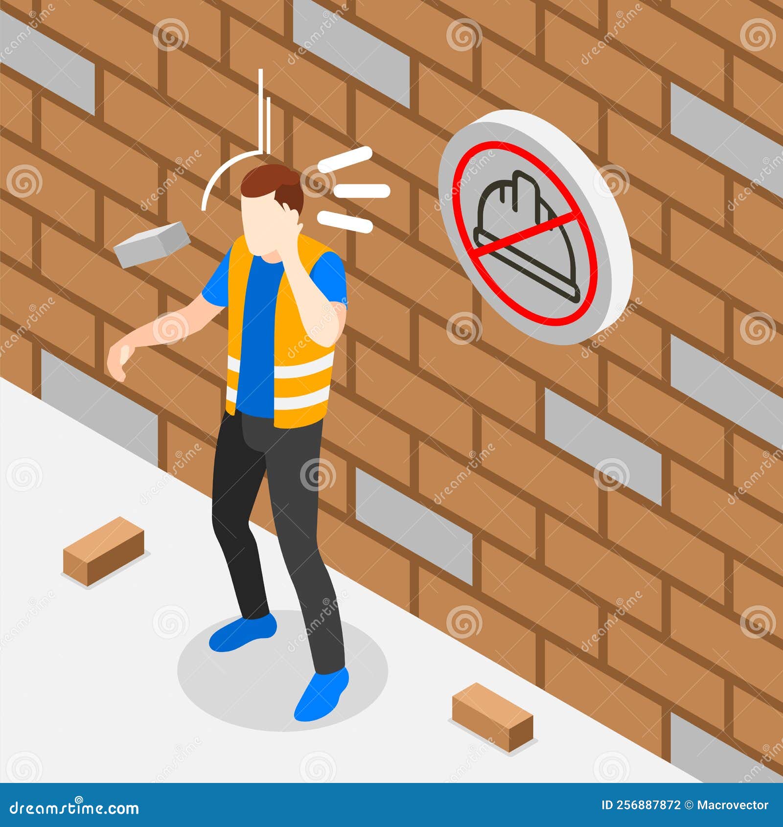 Safety Precaution Background Stock Vector - Illustration of isometric ...