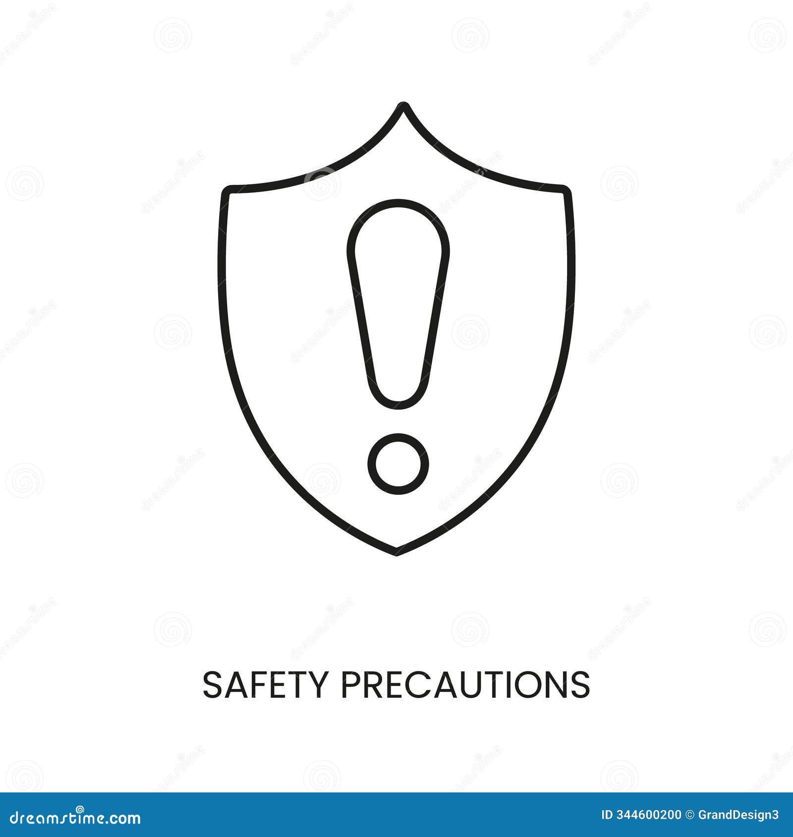 Safety Precautions Icon Line Vector with Editable Stroke Stock ...
