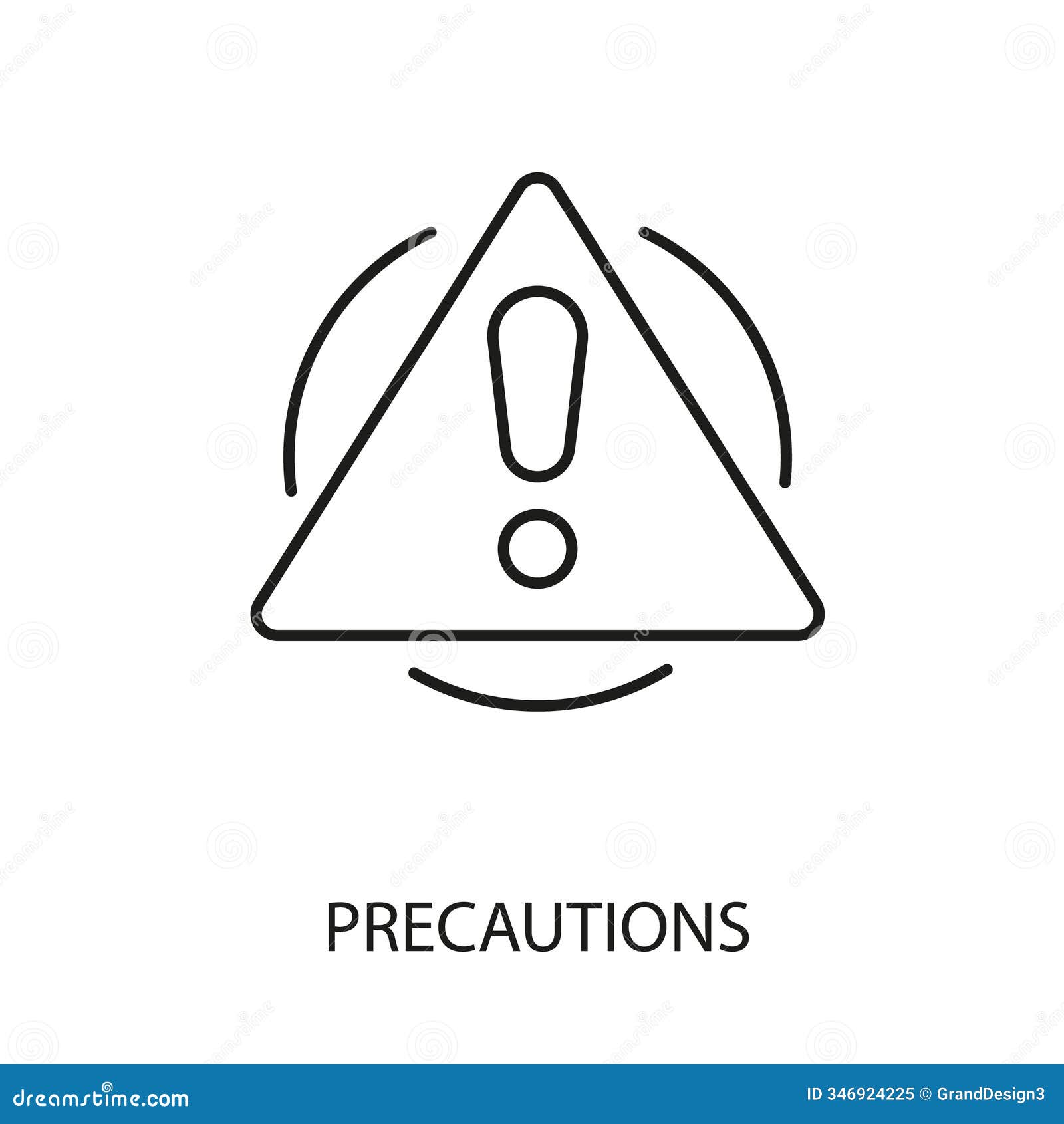 Safety Precautions Icon Line Vector with Editable Stroke Stock ...
