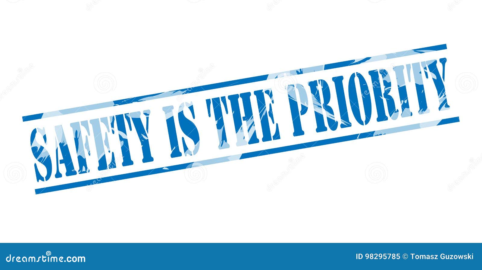 Safety is the Priority Blue Stamp Stock Illustration - Illustration of ...