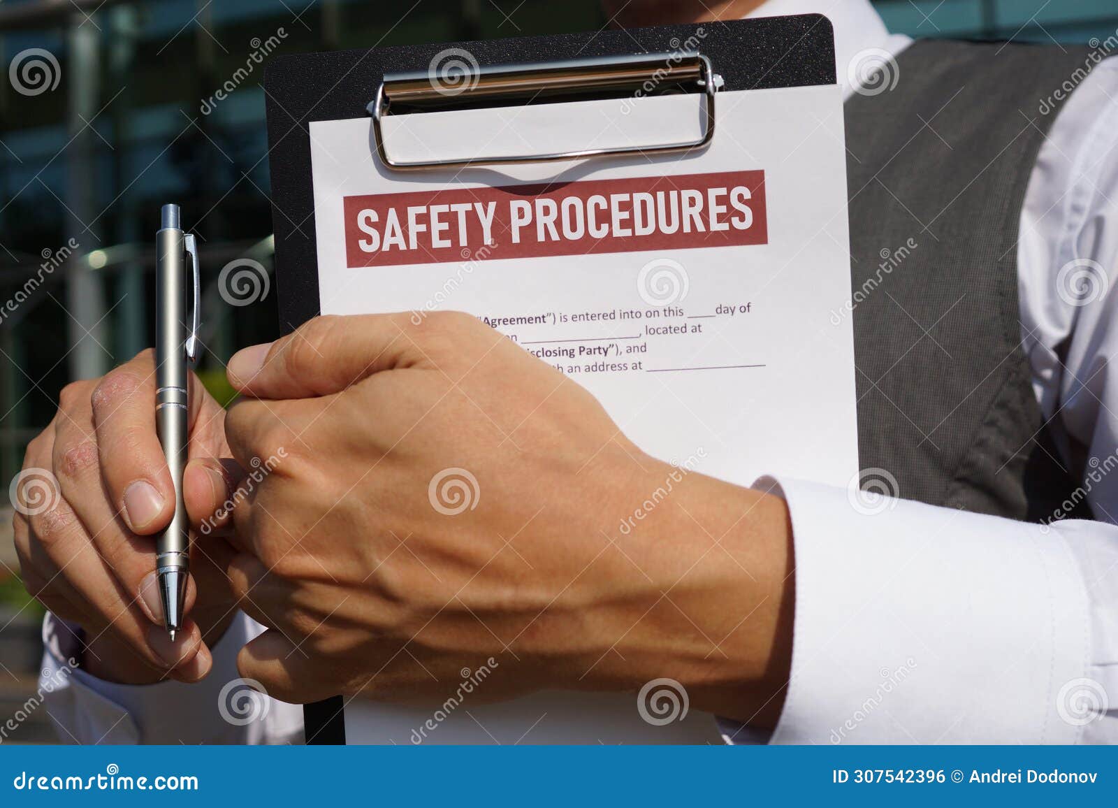 Safety Procedures is Shown Using the Text Stock Photo - Image of health ...