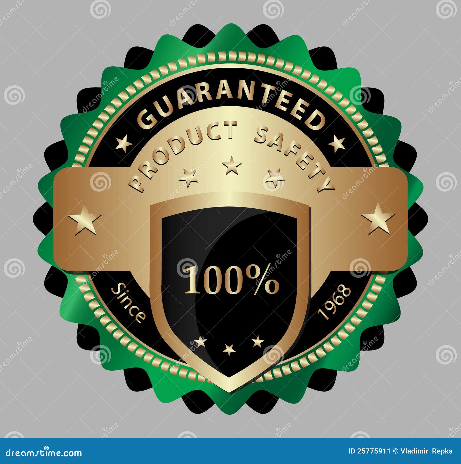 Safety Product Guarantee Label Stock Vector - Illustration of ...
