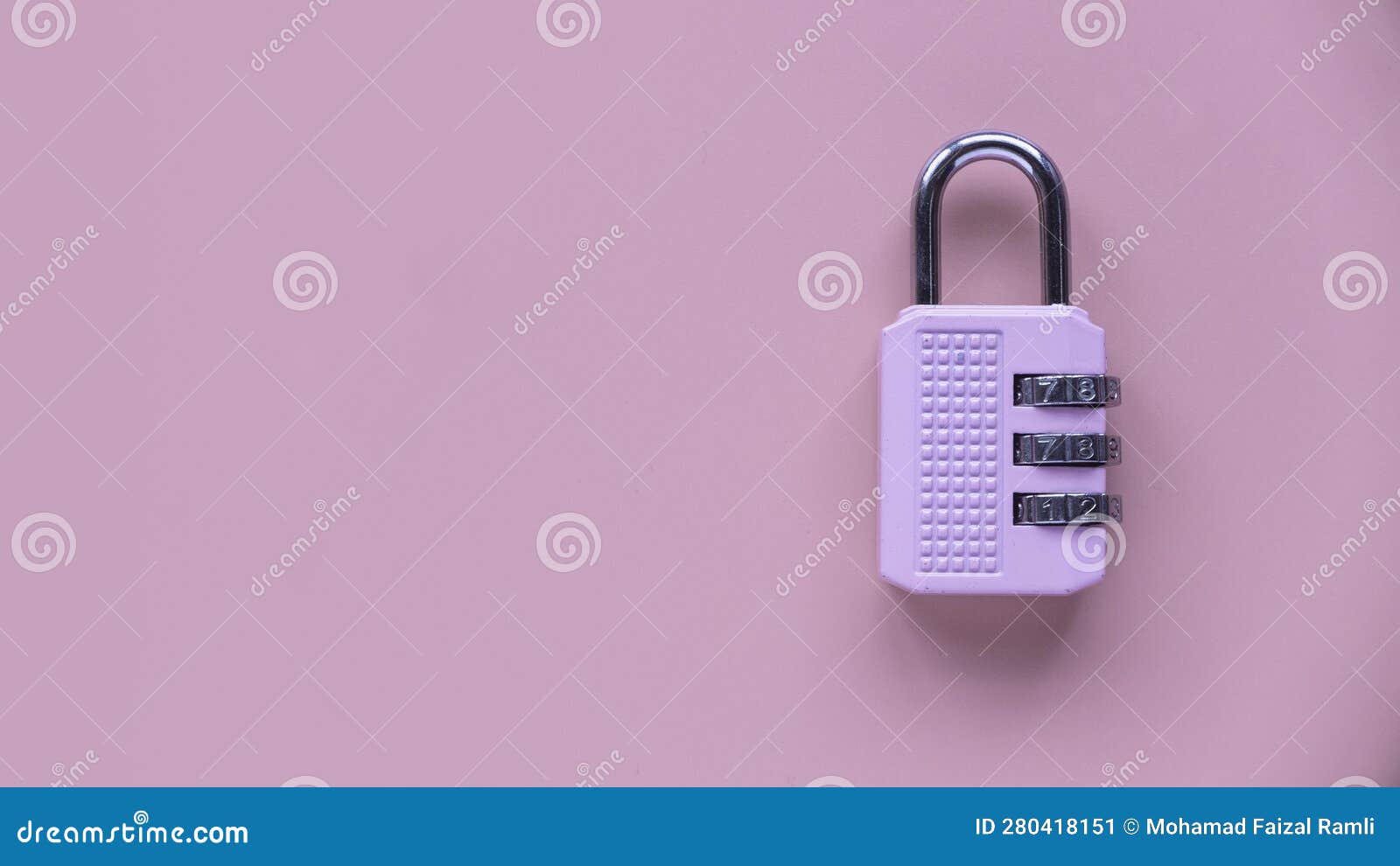 Safety and Protection Concept. Pink Padlock Isolated on a Pink ...