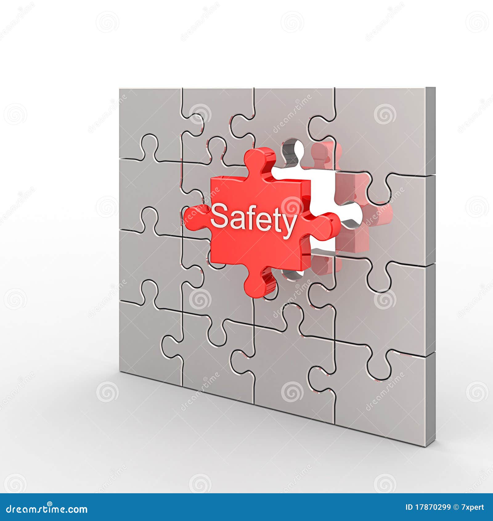 Safety puzzle stock illustration. Illustration of concepts - 17870299