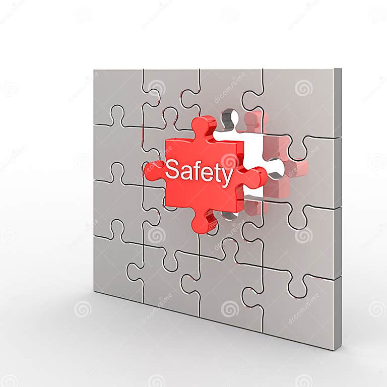 Safety puzzle stock illustration. Illustration of concepts - 17870299