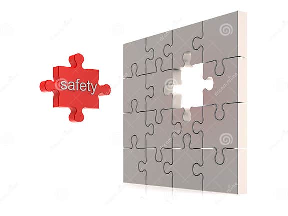 Safety puzzle concept stock illustration. Illustration of business ...