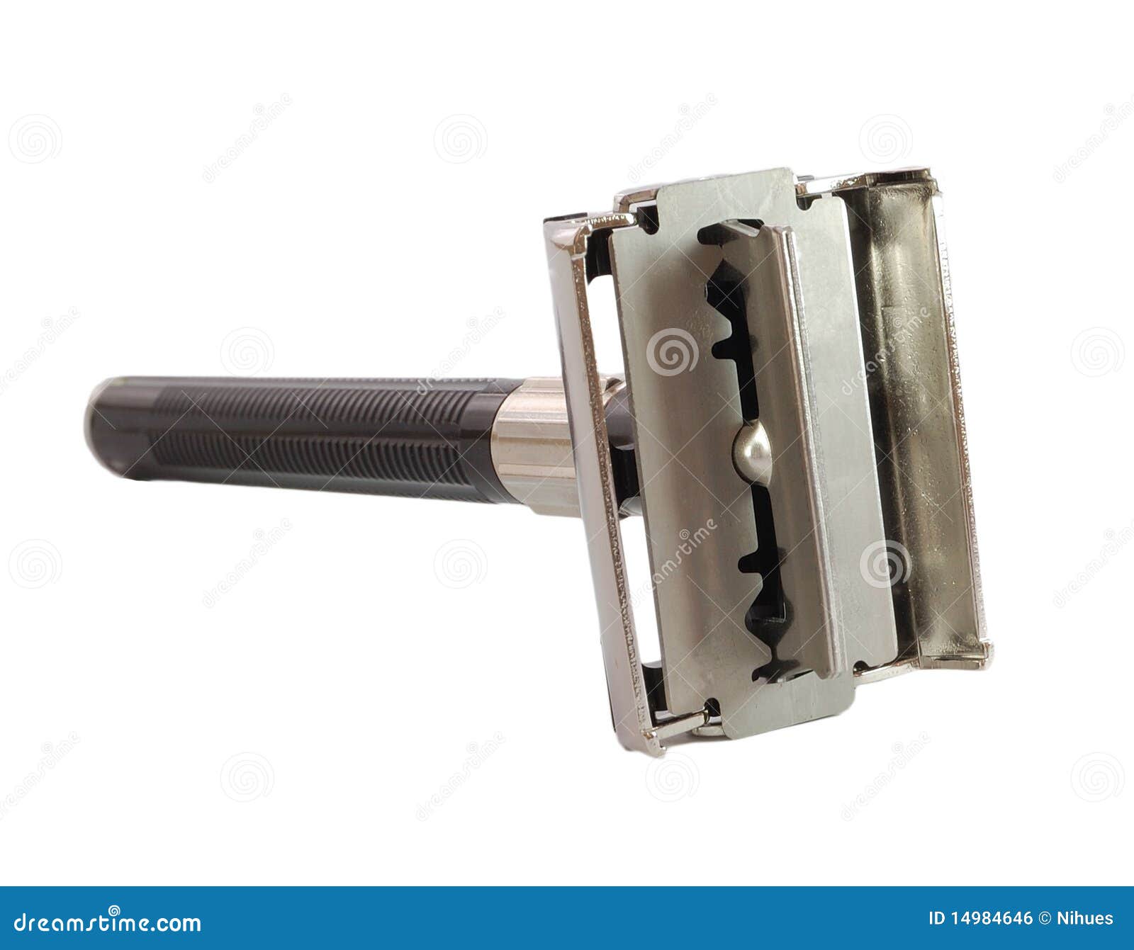 Safety Razor Open with Blade Stock Photo - Image of steel, cosmetic ...