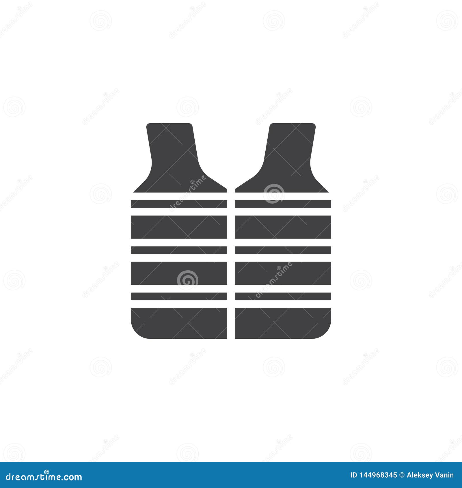 Safety Reflective Jacket Vector Icon Stock Vector - Illustration of ...