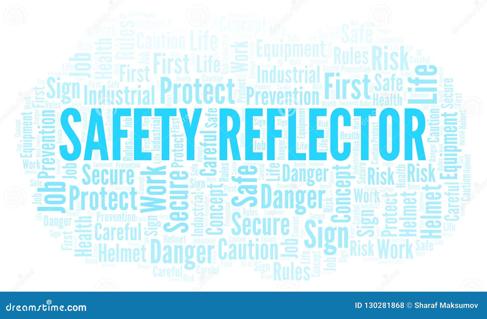 Safety Reflector Word Cloud. Stock Illustration - Illustration of font ...