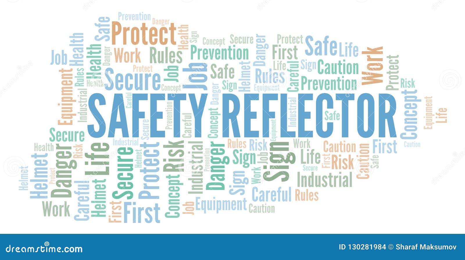 Safety Reflector Word Cloud. Stock Illustration - Illustration of text ...