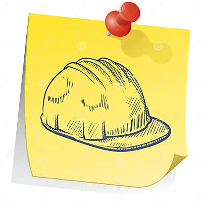 Safety Reminder Sticky Note Stock Illustration - Illustration of ...