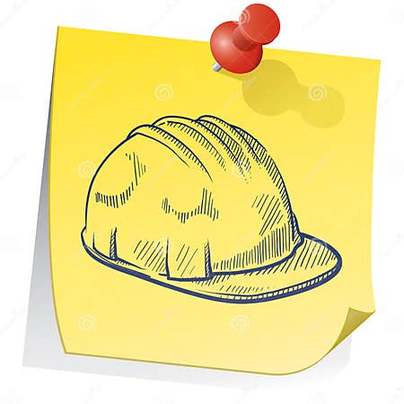 Safety Reminder Sticky Note Stock Illustration - Illustration of ...