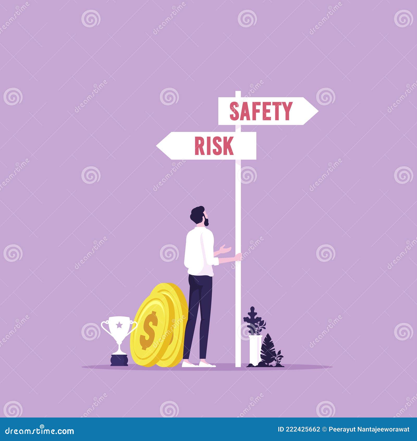 Safety and Risk Vector Concept Stock Vector - Illustration of concept ...