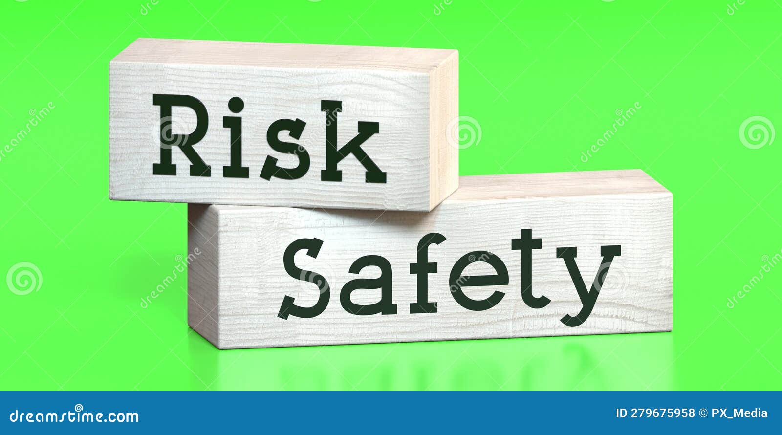 Safety, Risk - Words on Wooden Blocks Stock Illustration - Illustration ...