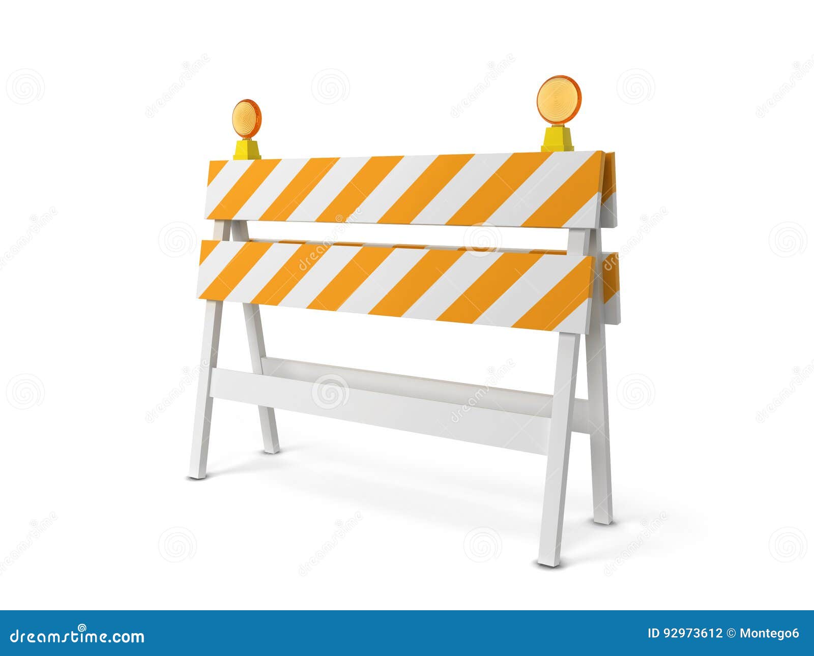 Safety roadblock stock illustration. Illustration of background - 92973612