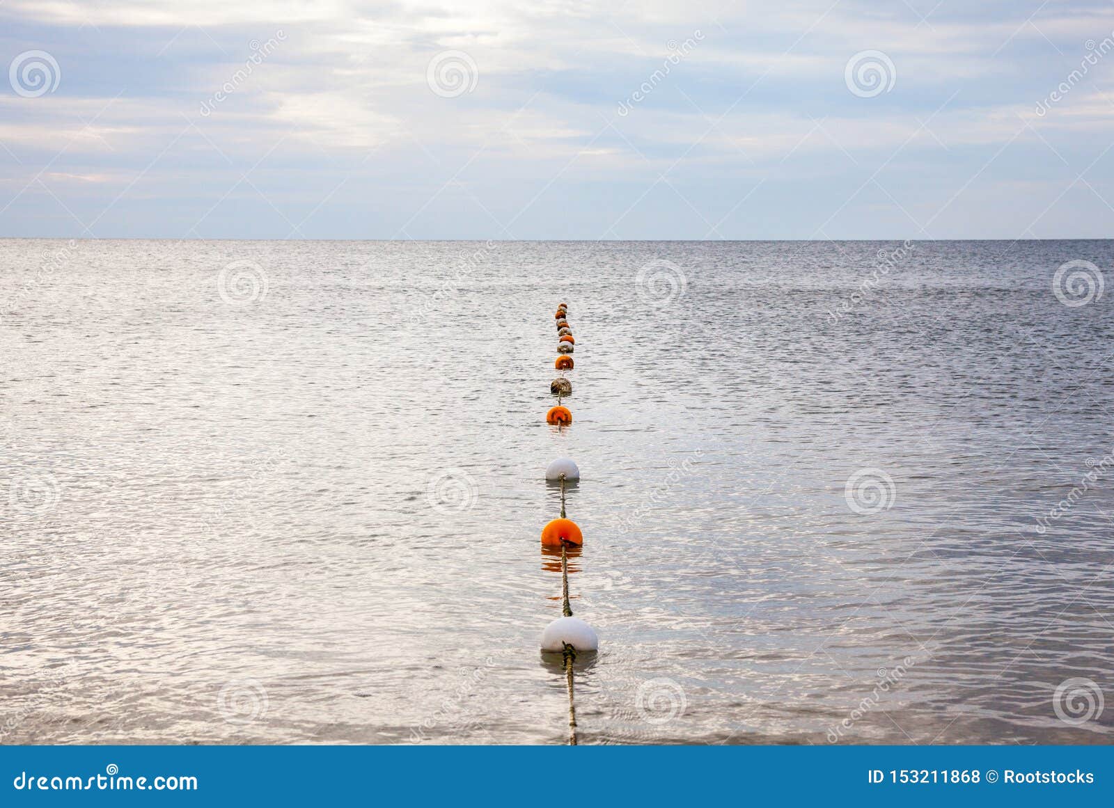 Safety Rope and Float Line in the Sea Stock Photo - Image of line, buoy ...