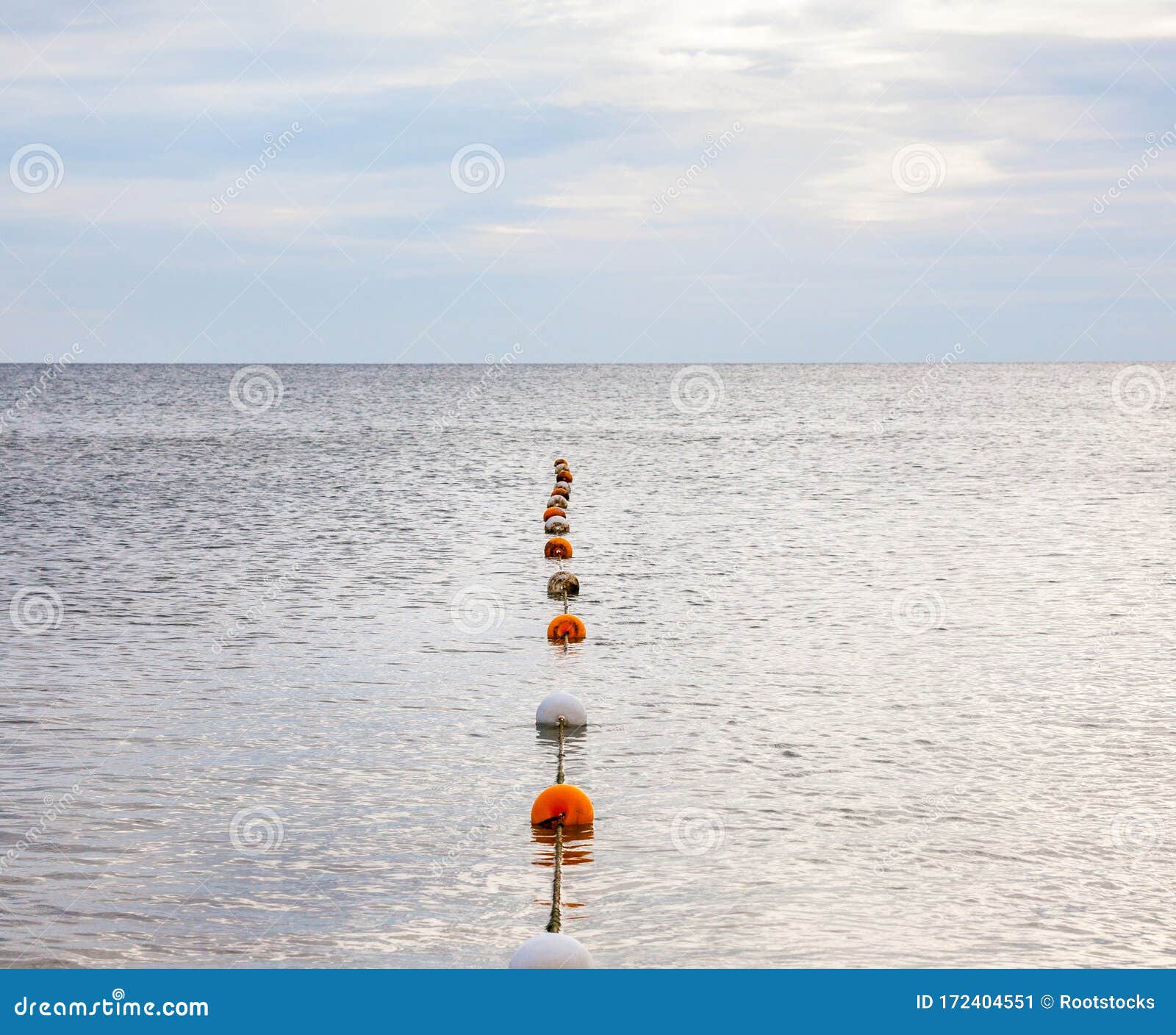 Safety Rope and Float Line in the Sea Stock Image - Image of clear ...