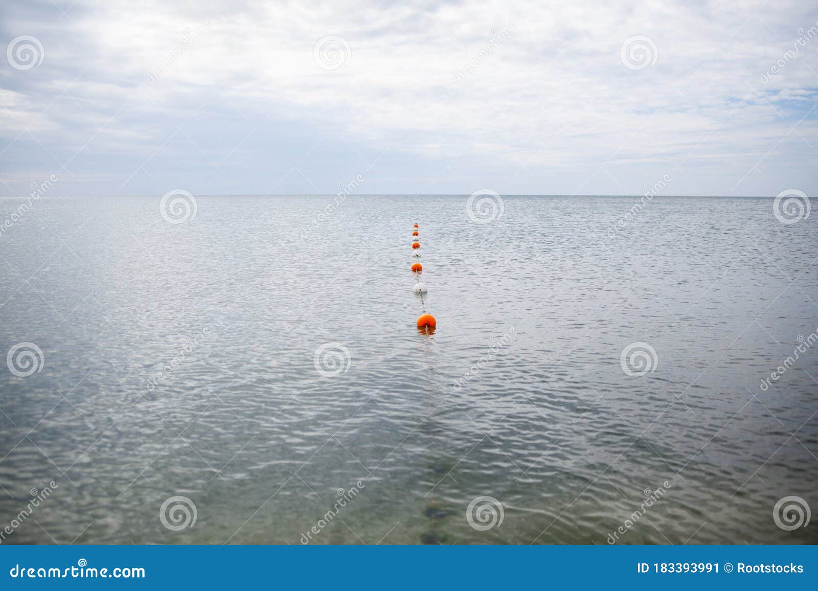 Safety Rope and Float Line in the Sea Stock Image - Image of natural ...