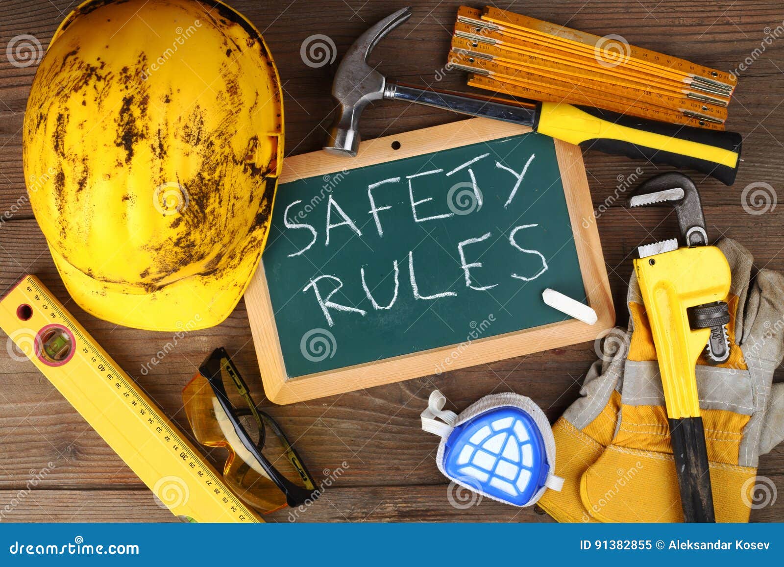 Safety rules concept stock image. Image of safety, board - 91382855