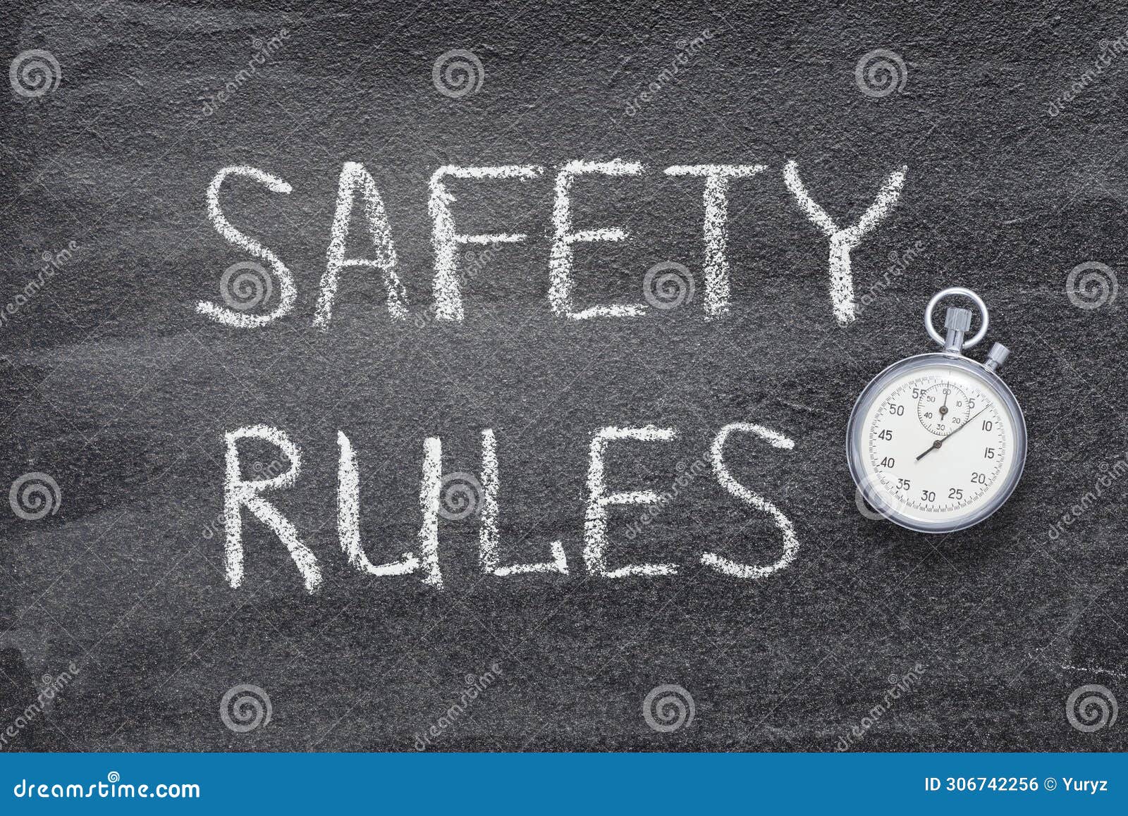 Safety rules watch stock photo. Image of second, clock - 306742256