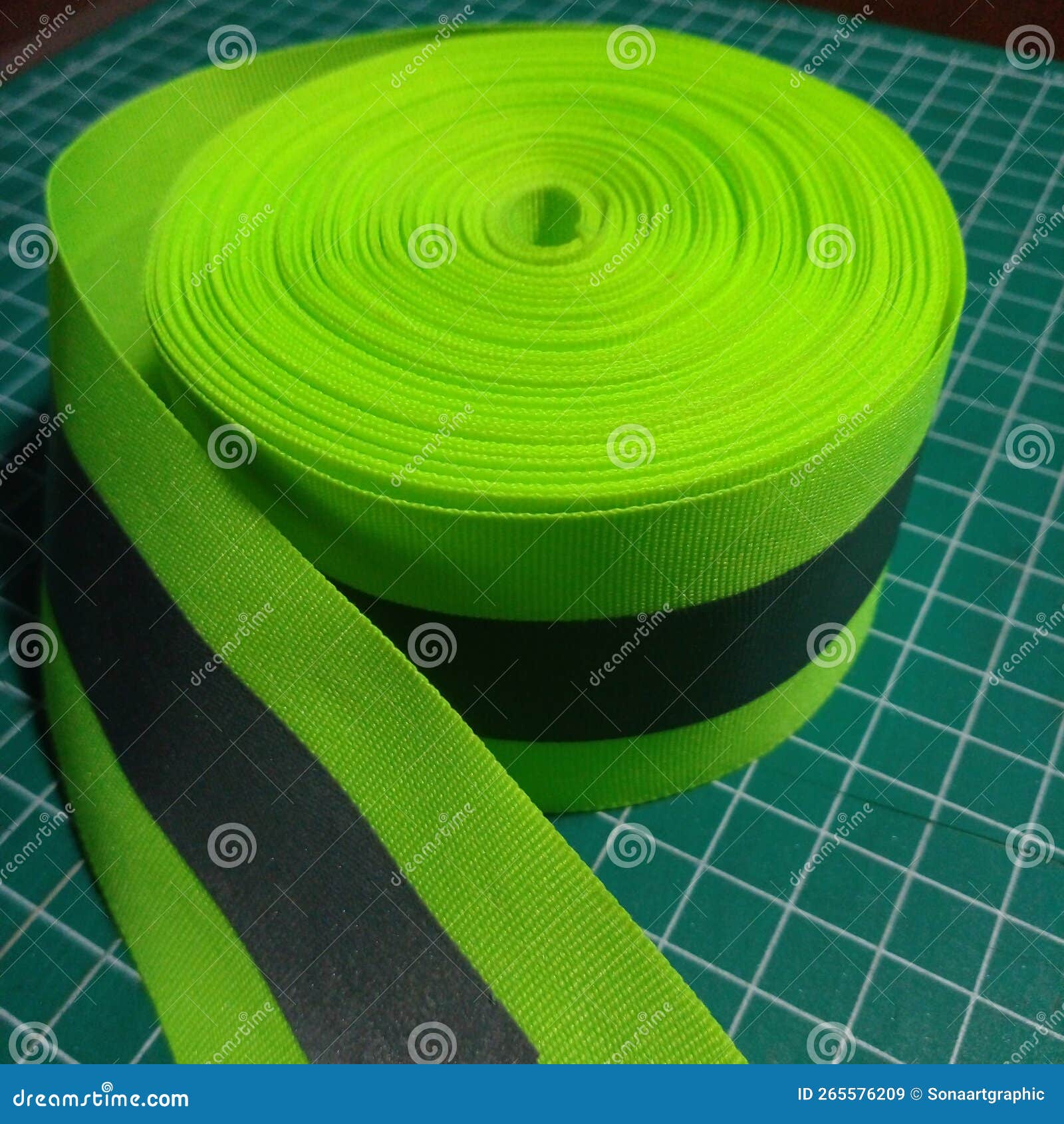 Safety Scotlight Roll Green and Grey Color Stock Image - Image of ...
