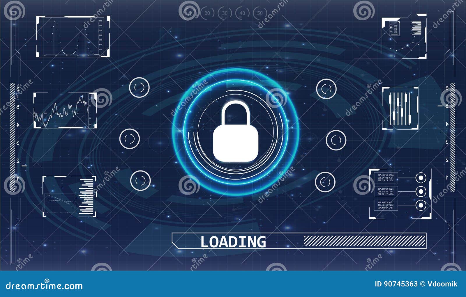 Safety Screen.Futuristic User Interface Stock Vector - Illustration of ...