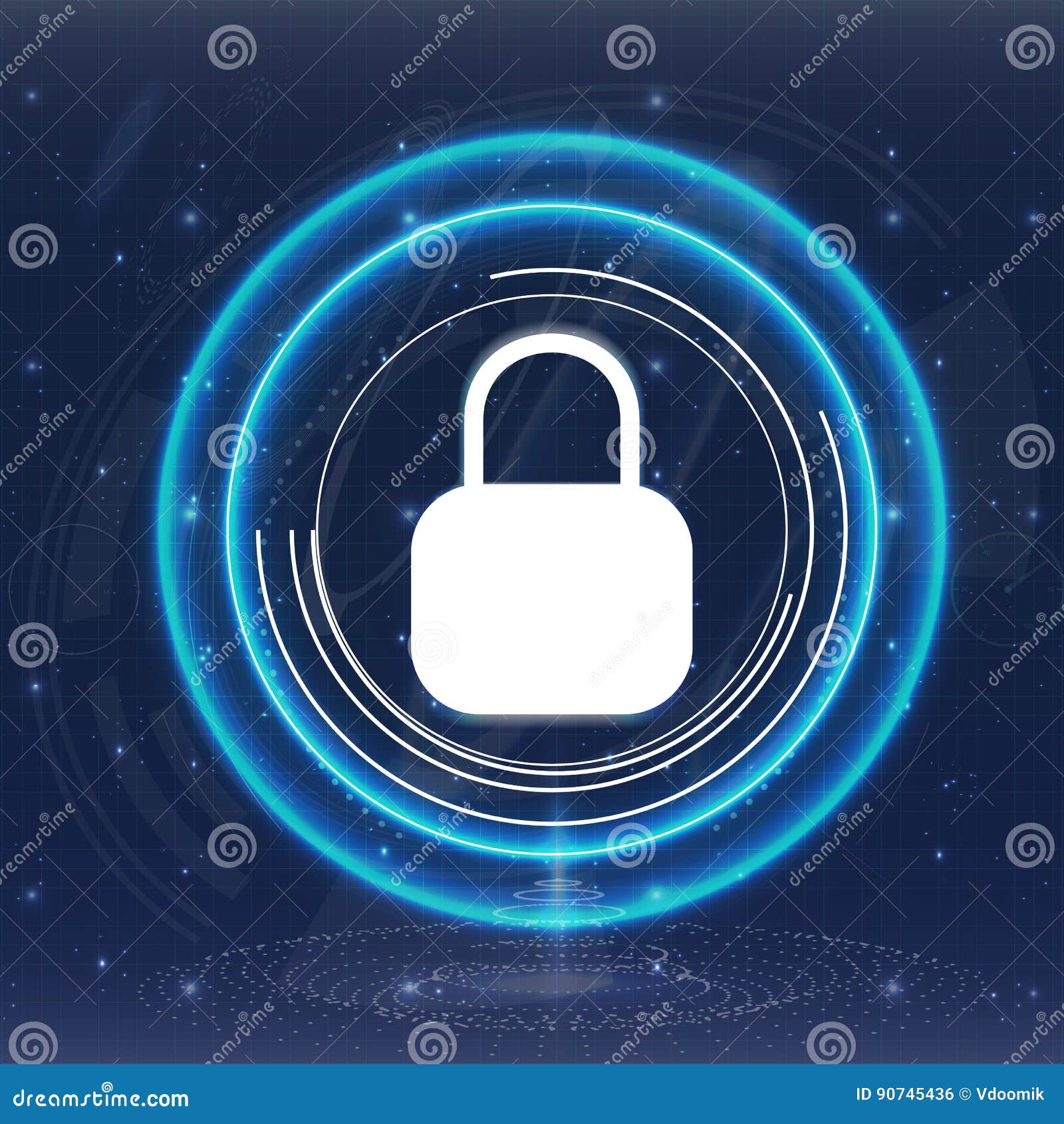 Safety Screen.Futuristic User Interface Stock Vector - Illustration of ...