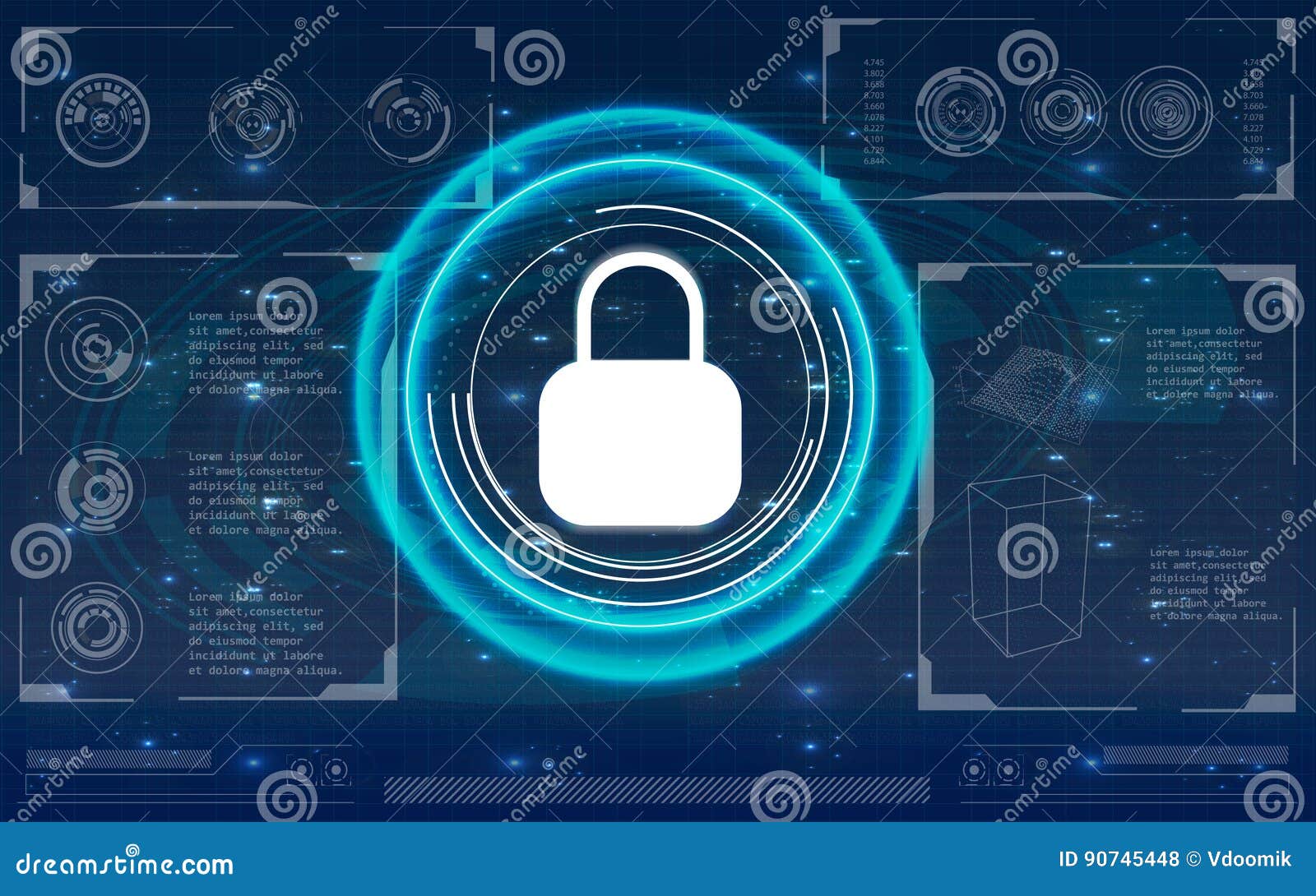 Safety Screen.Futuristic User Interface Stock Vector - Illustration of ...