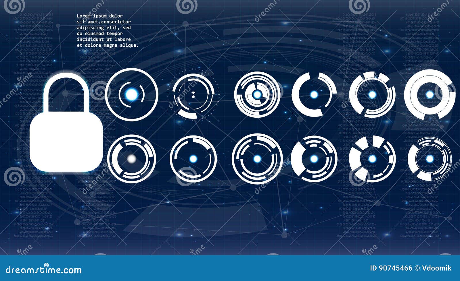 Safety Screen.Futuristic User Interface Stock Vector - Illustration of ...