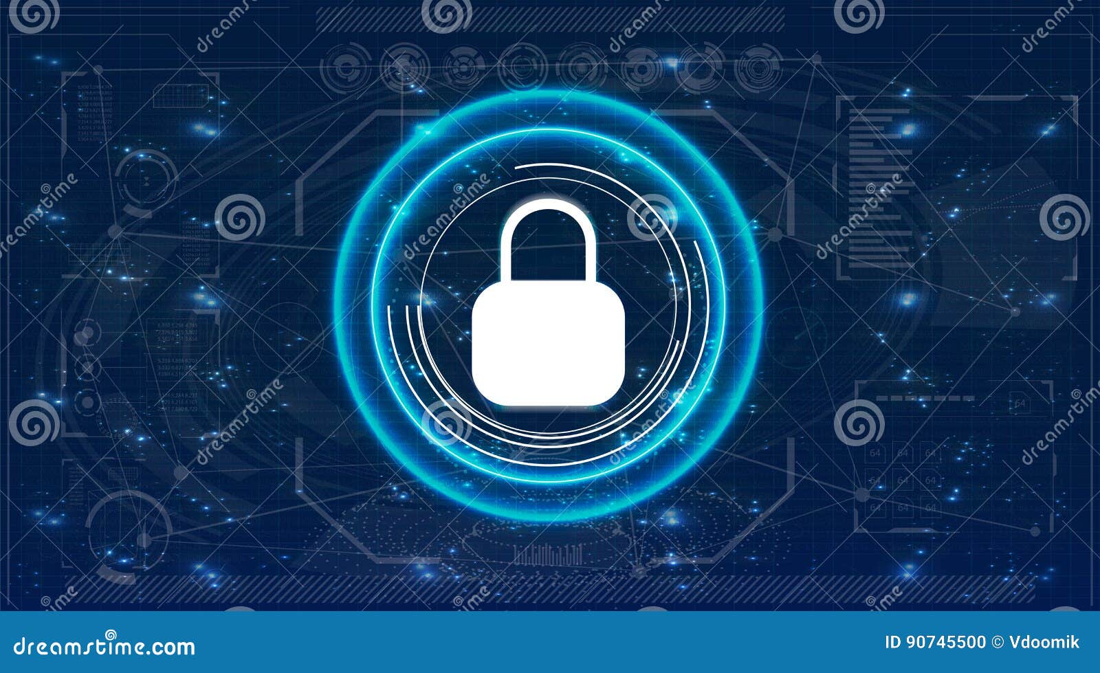 Safety Screen.Futuristic User Interface Stock Vector - Illustration of ...