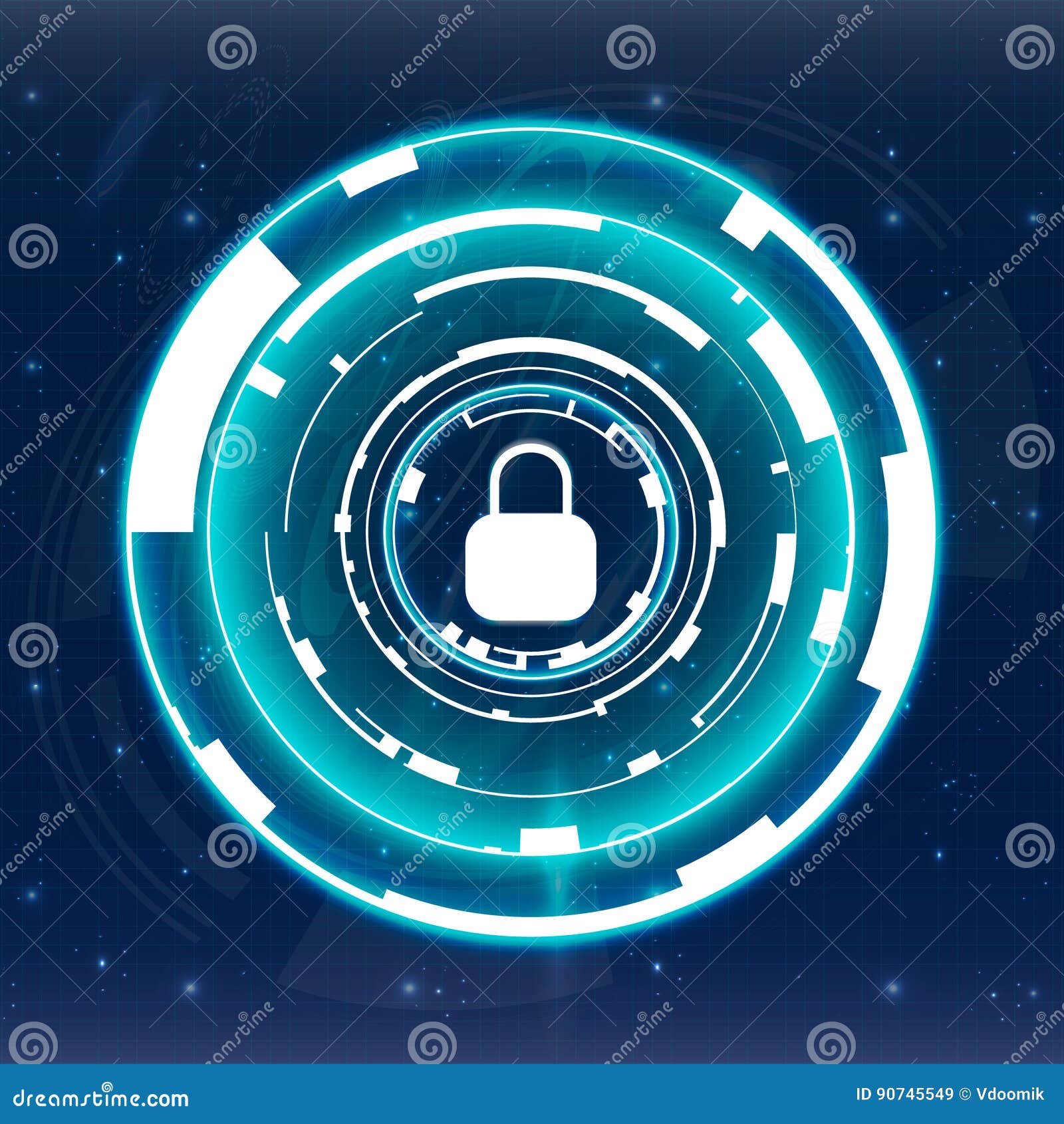 Safety Screen.Futuristic User Interface Stock Vector - Illustration of ...