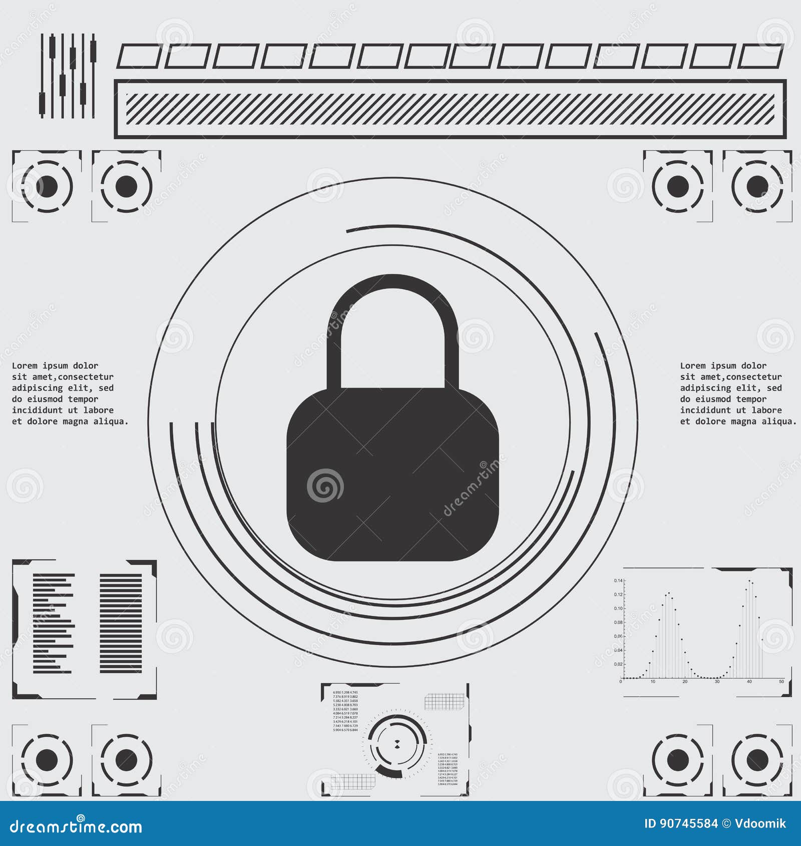 Safety Screen.Futuristic User Interface Stock Vector - Illustration of ...
