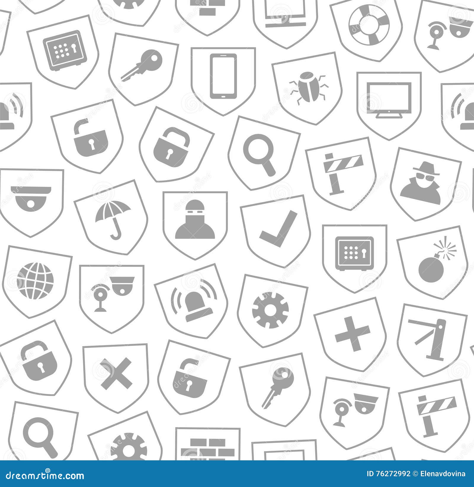 Safety, Seamless Pattern, White. Stock Vector - Illustration of icons ...