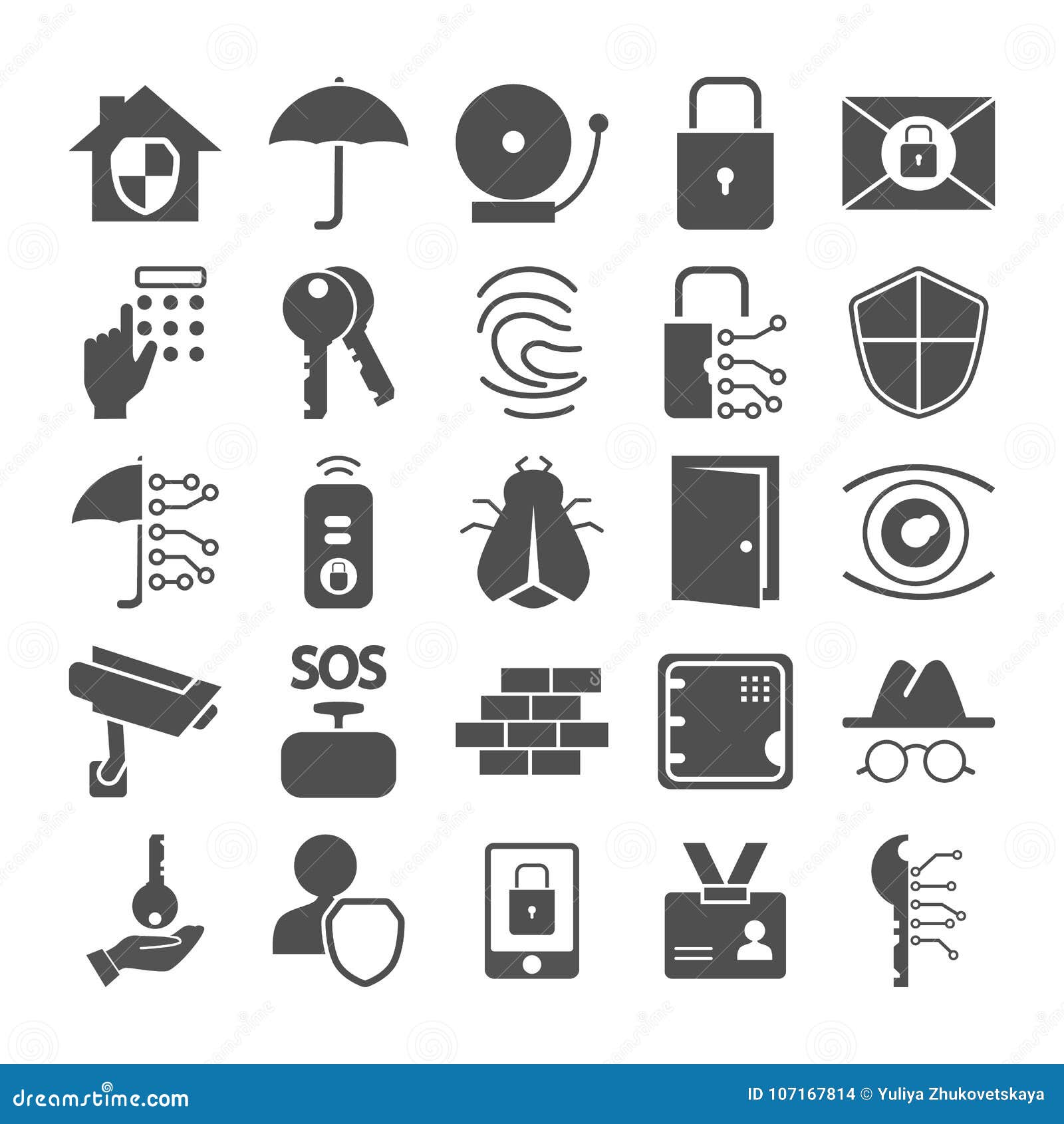Safety and Security Simple Icons Set for Web and Mobile Design Stock ...