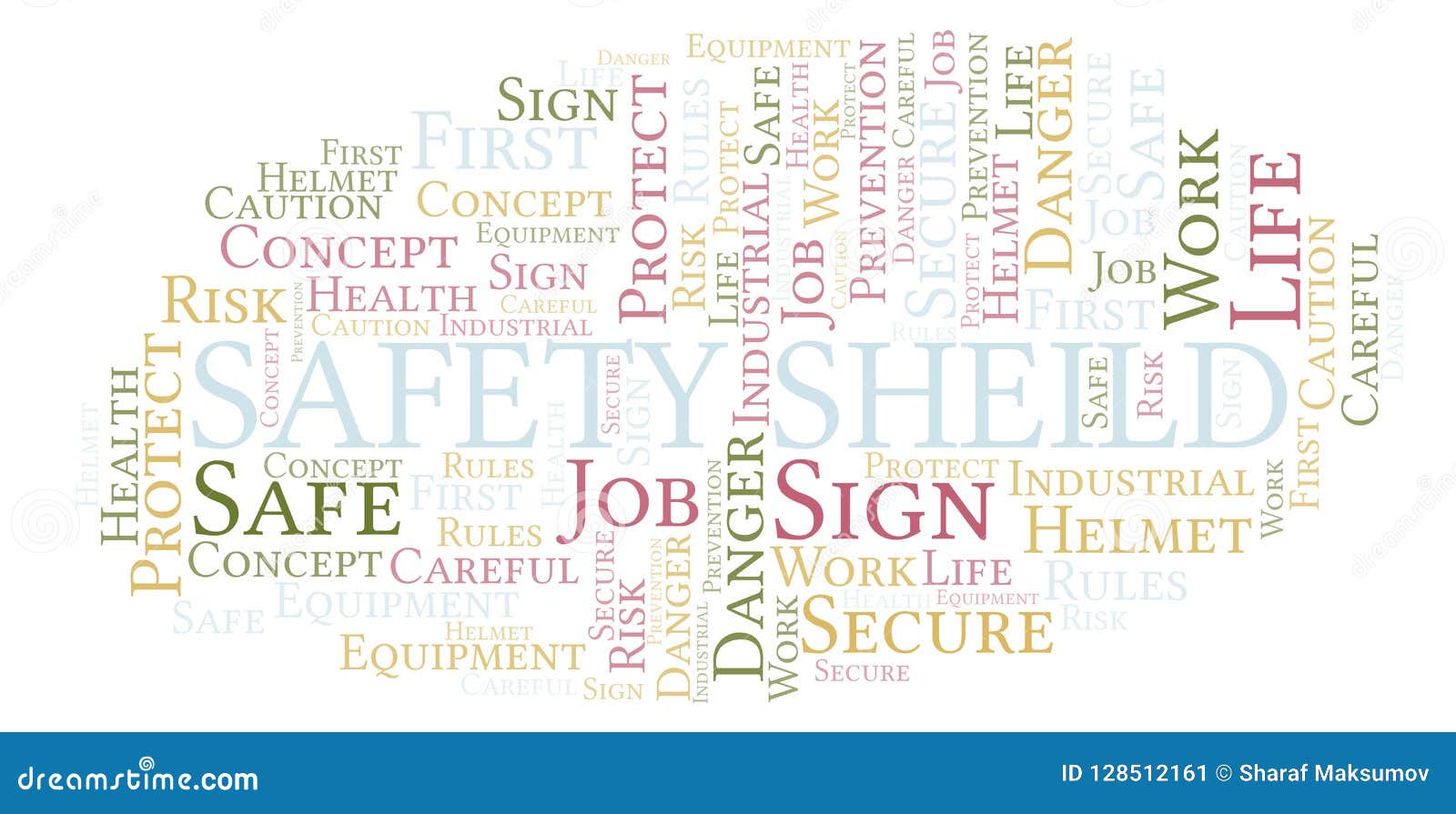 Safety Sheild word cloud. stock illustration. Illustration of concept ...