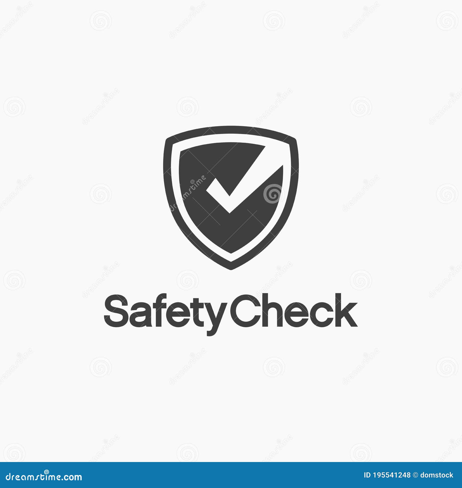 Safety Shield and Check Mark Logo Icon Vector Template Stock Vector ...