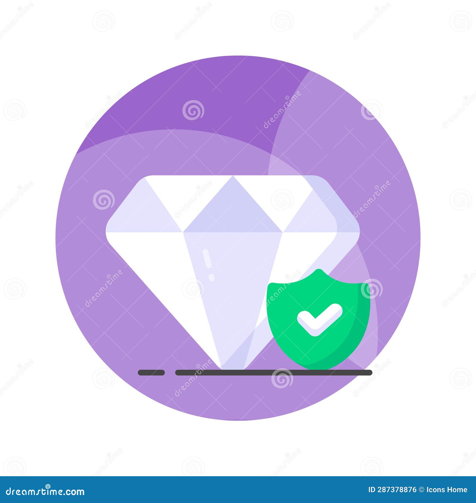 Safety Shield with Diamond, Well Designed Vector of Diamond Protection ...