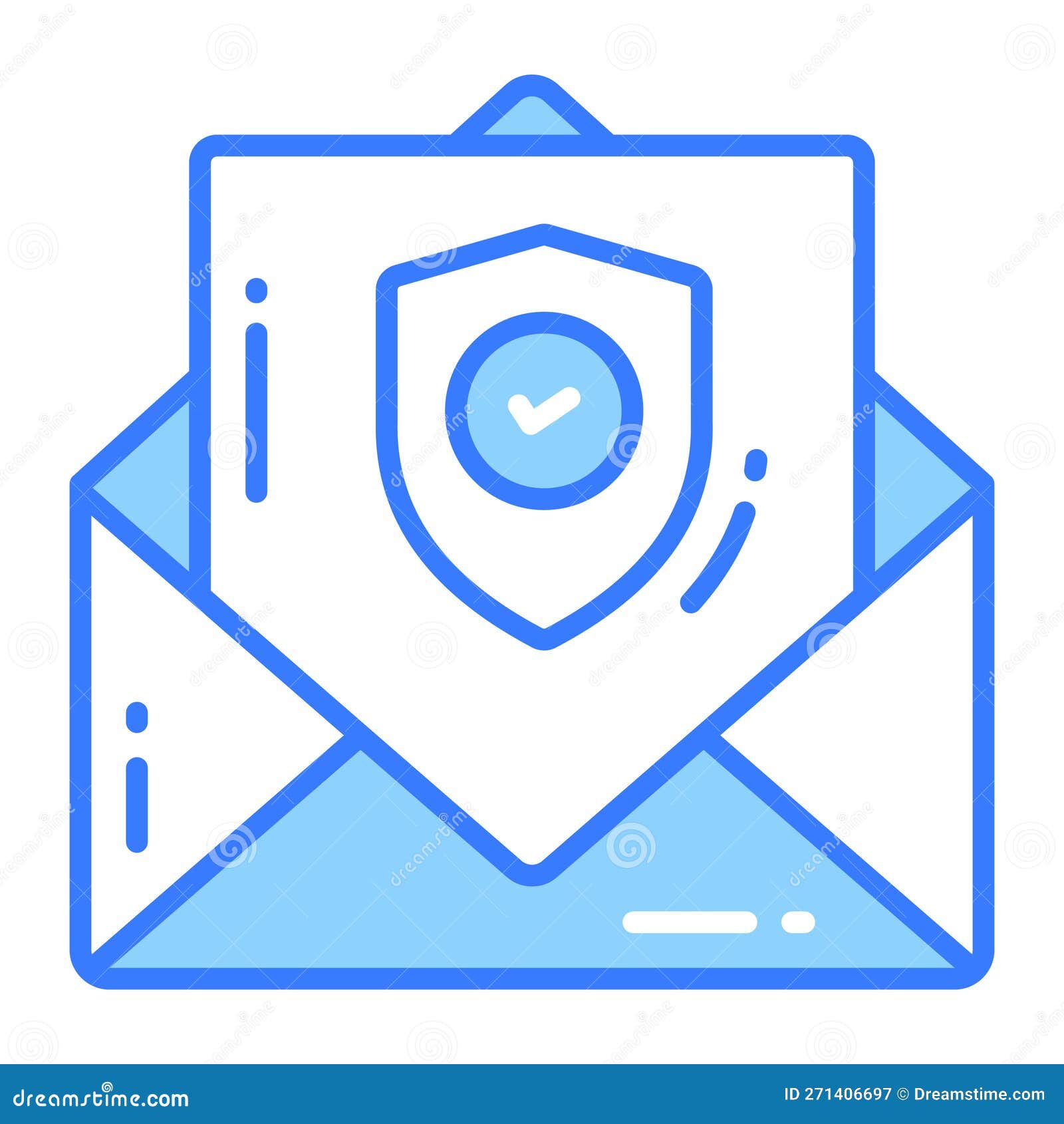 Safety Shield with Mail Vector Design of Email Protection, Editable ...