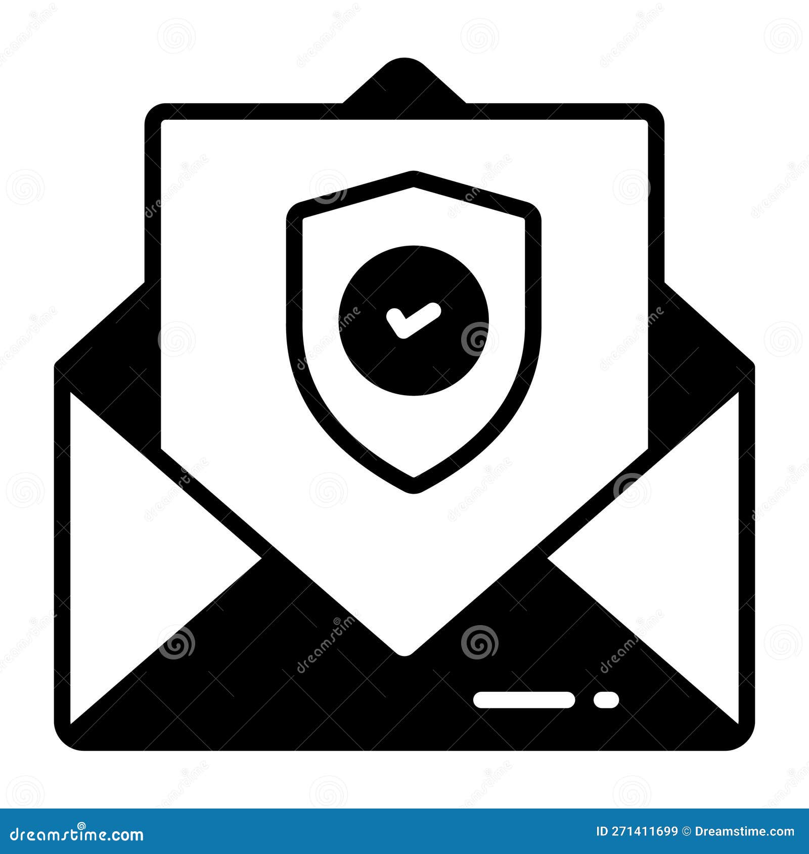 Safety Shield with Mail Vector Design of Email Protection, Editable ...
