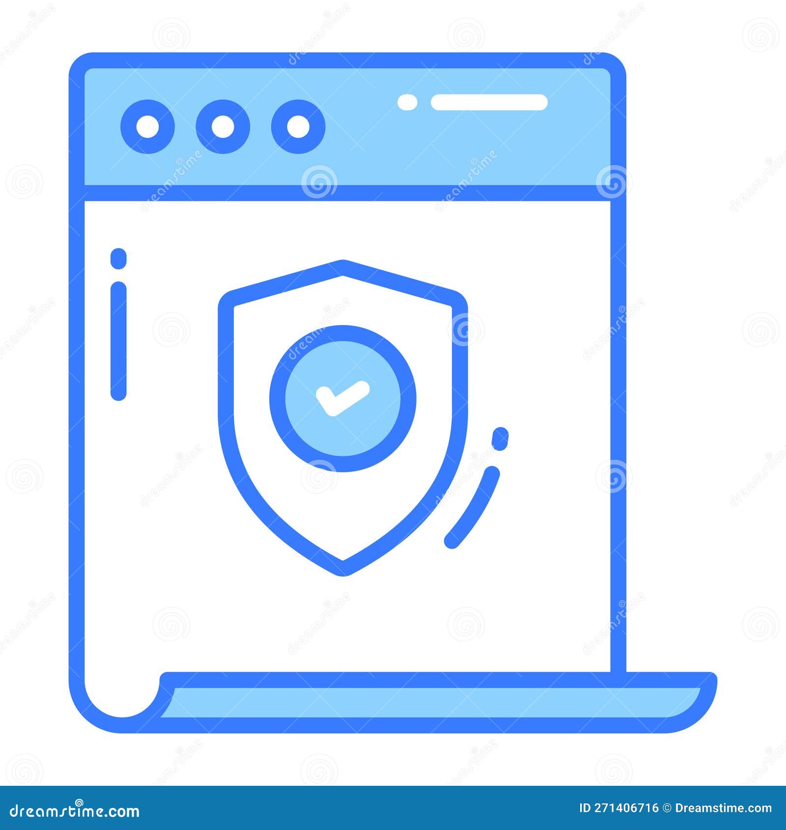 Safety Shield on Webpage Denoting Website Security Vector, Premium Icon ...