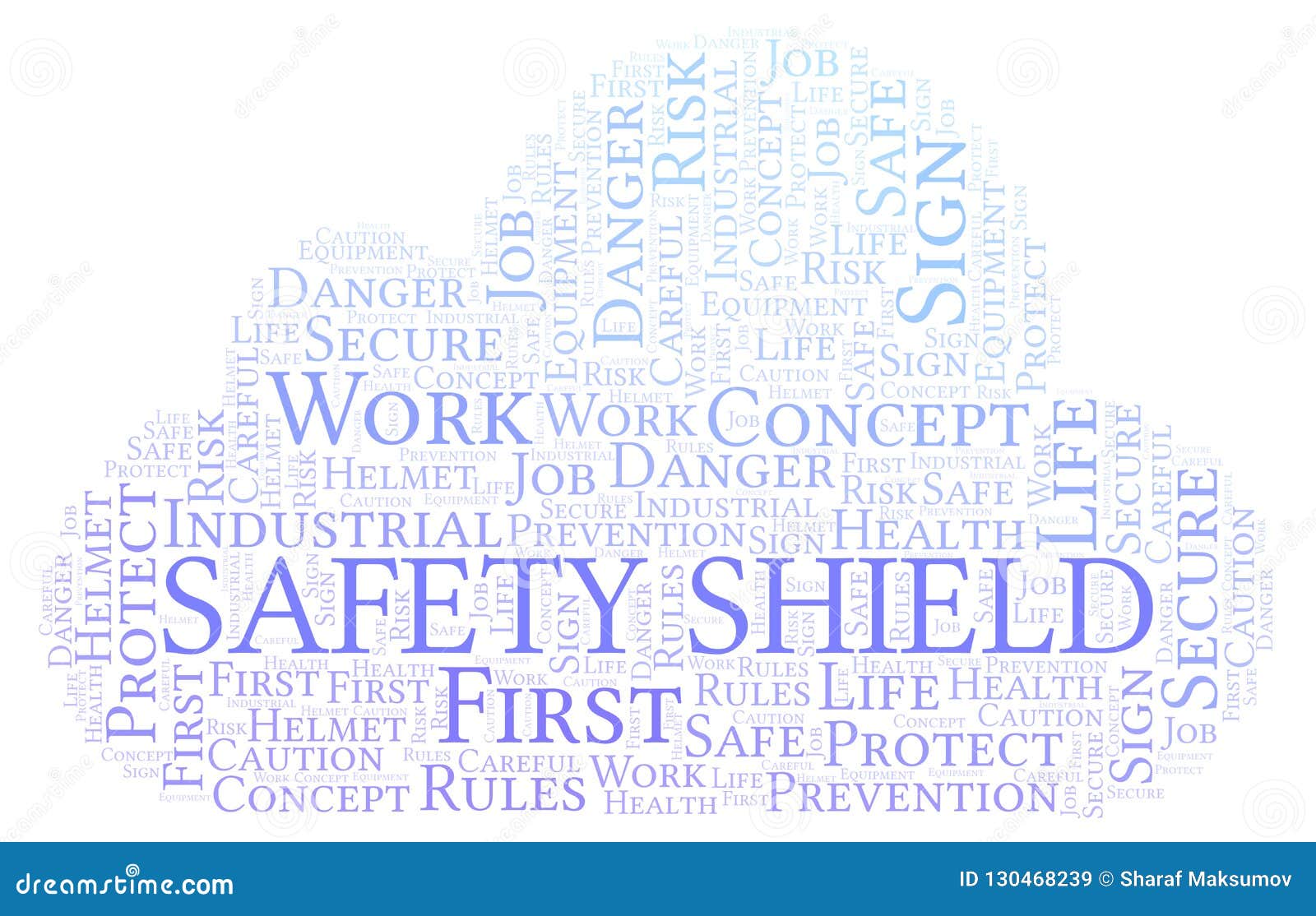 Safety Shield word cloud. stock illustration. Illustration of wordcloud ...