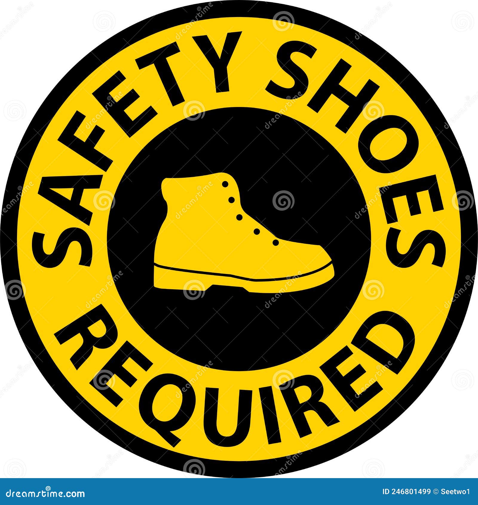Safety Shoes Sign Vector