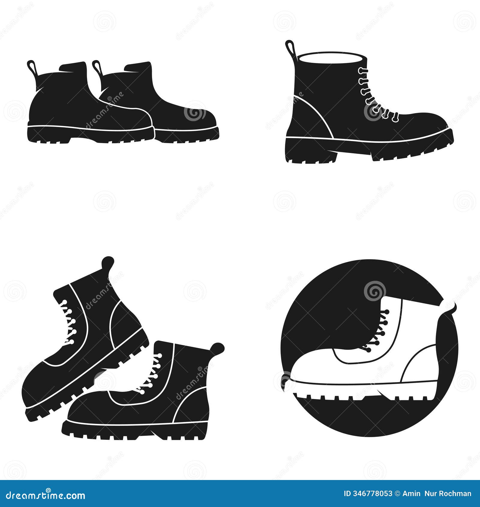 Safety Shoes Vector Icon. Protective Boot Shoes Vector Icon Stock ...